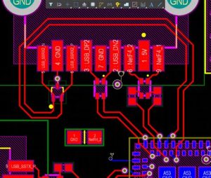 PCB Layout in right angle alignment the differential traces and ...